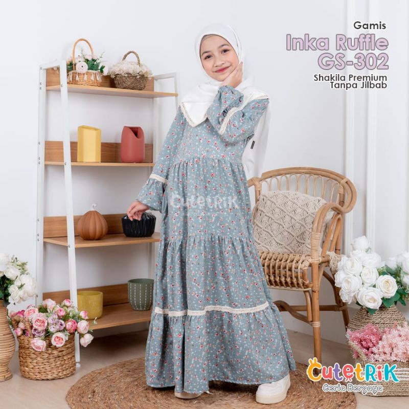 Jual Gamis INKA Ruffle by Cutetrik/Gamis Anak Cutetrik/ Pakaian Anak ...