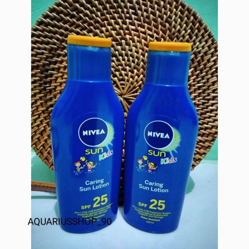 Jual Nivea Sun Kids Caring Sun Lotion SPF 25 100 ml (Sunblock untuk ...