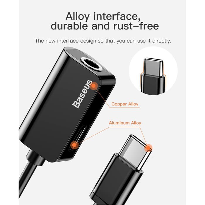 Jual BASEUS Kabel Adapter USB Tipe C ke Audio Splitter 3.5mm | Shopee ...