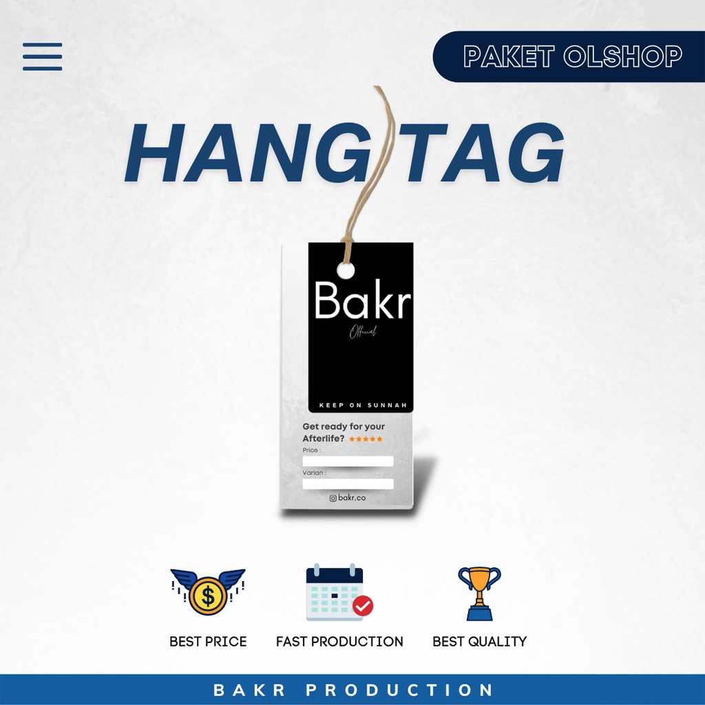 Jual HANG TAG CUSTOM - CETAK LABEL BAJU HIJAB - LABEL OLSHOP - PRICE ...