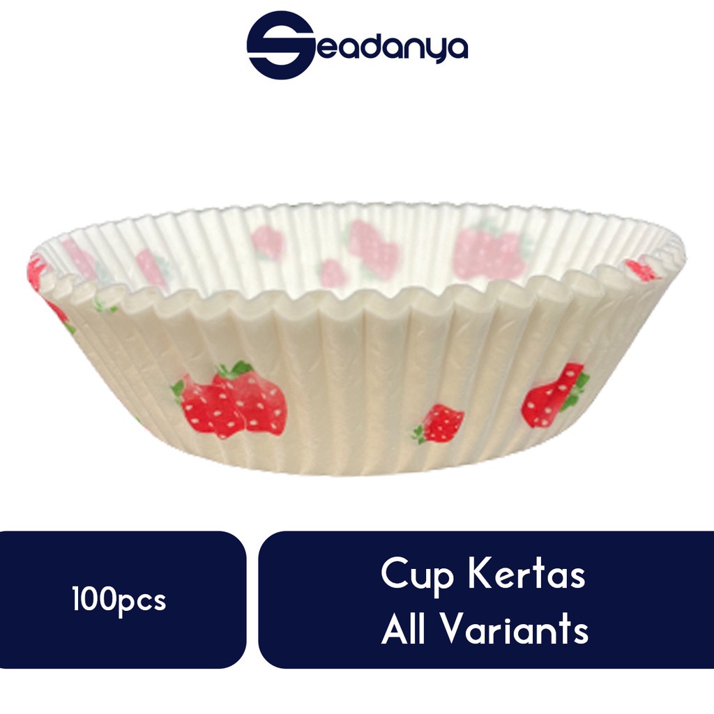 Jual Cake Cases Motif random 100pcs 14cm-Cup Cake Bolu/Roti Kukus/Kue ...