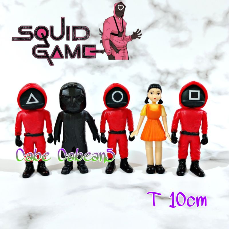 Jual Mainan Squid Game Figure Set Squidgame Miniatur Hiasan Topper Cake ...