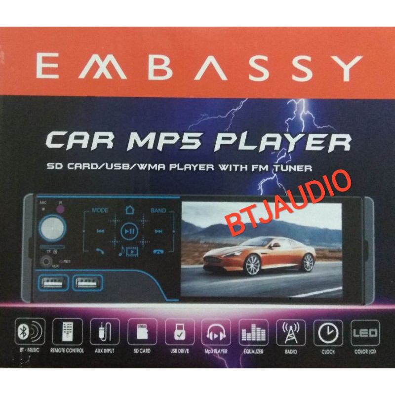 Jual HEAD UNIT TAPE MOBIL SINGLE DIN MP5/DUAL USB/BLUETOOTH LAYAR 4.1 ...