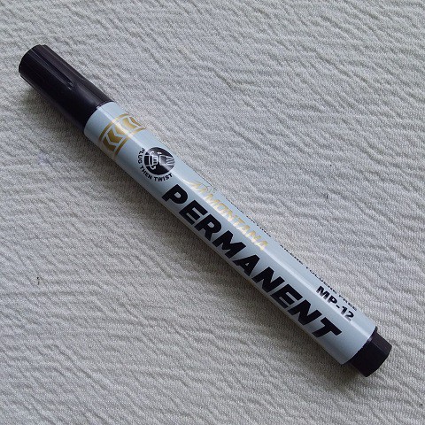 Jual Spidol Permanen HITAM BIRU MERAH - Permanent Marker Label Random ...