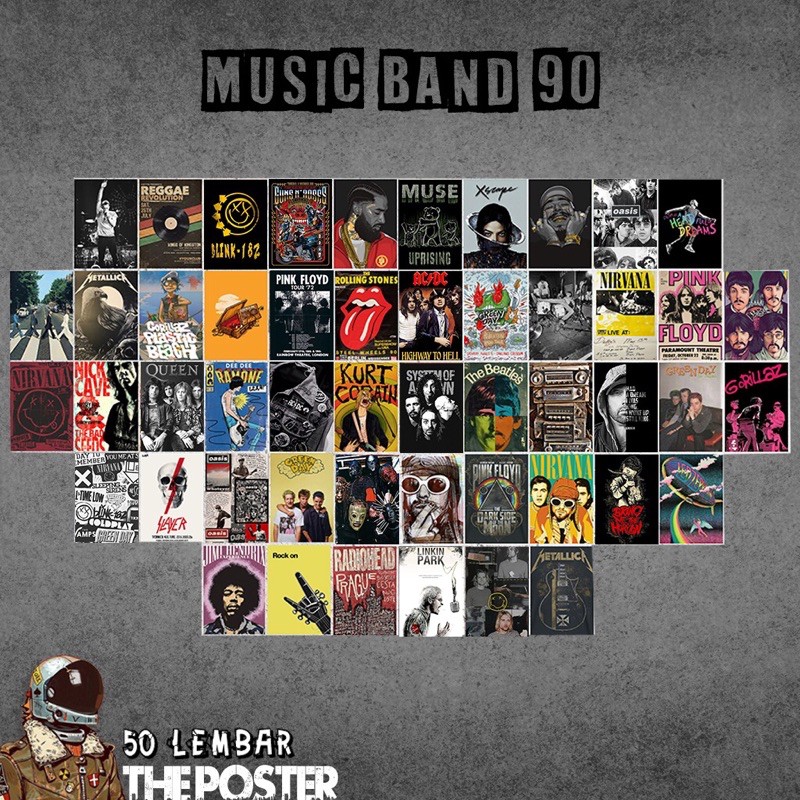 Jual THE POSTER - THE BEST MUSIC BAND - AESTHETIC POSTER || WALLPOSTER ...