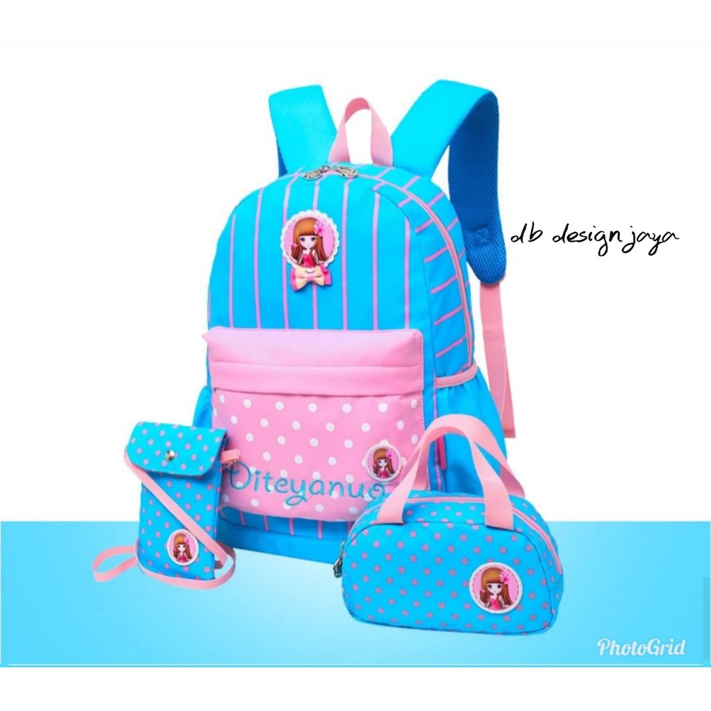 Jual TAS RANSEL SEKOLAH BARBIE SALUR POLKADOT HARGA MURAH | Shopee ...