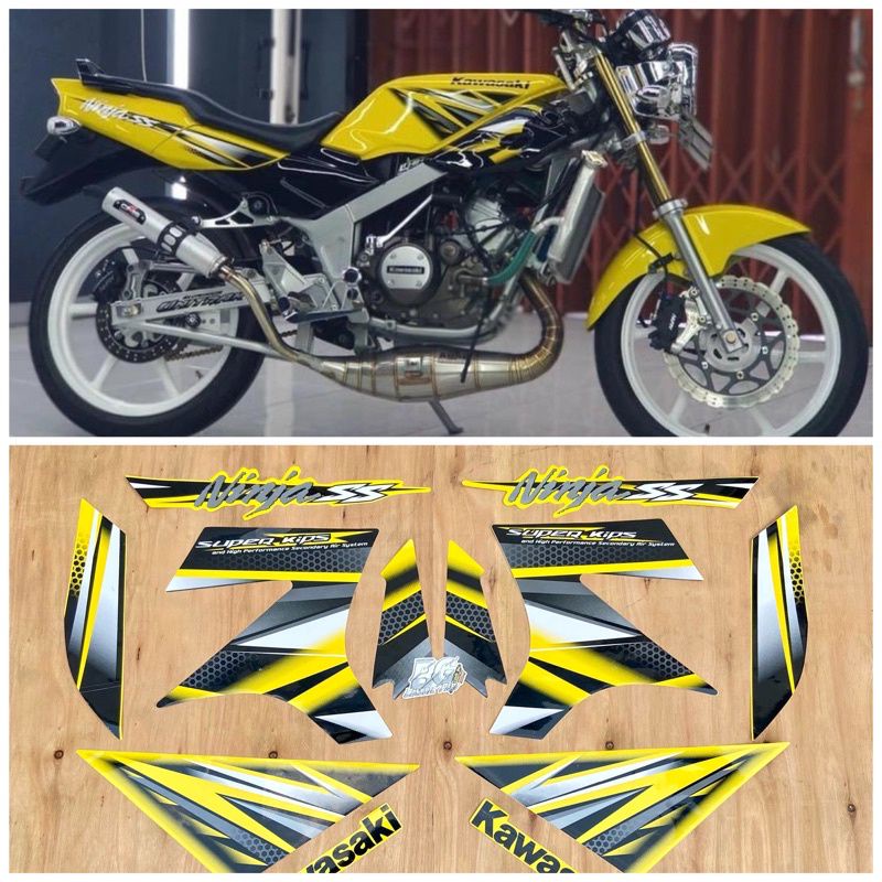 Jual stiker striping Ninja ss 2013 kuning | Shopee Indonesia