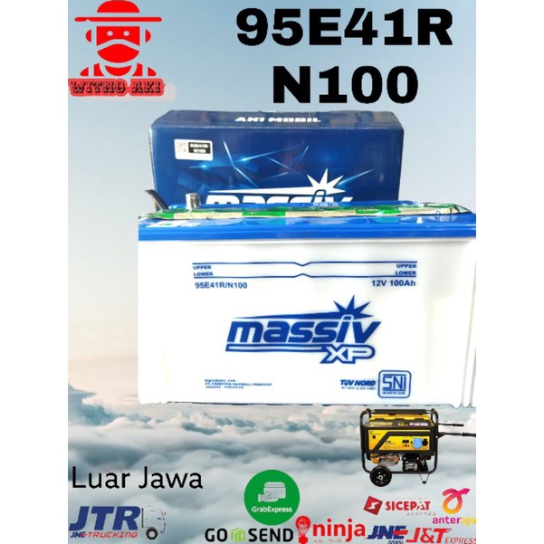 Jual Accu / aki basah massiv xp n100 12v 100ah 95e41r | Shopee Indonesia