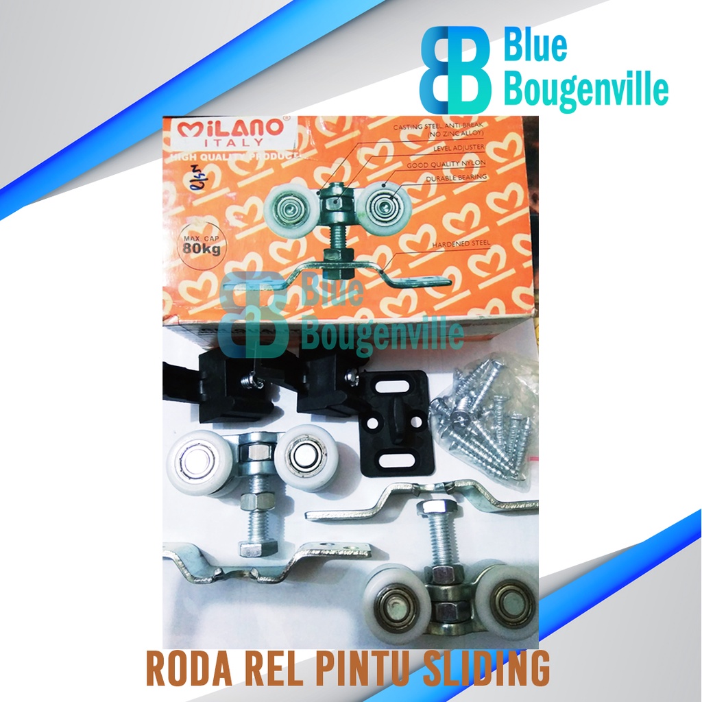 Jual Roda Rel Pintu Sliding Geser Benelock 2pcs Straight Sliding Door ...