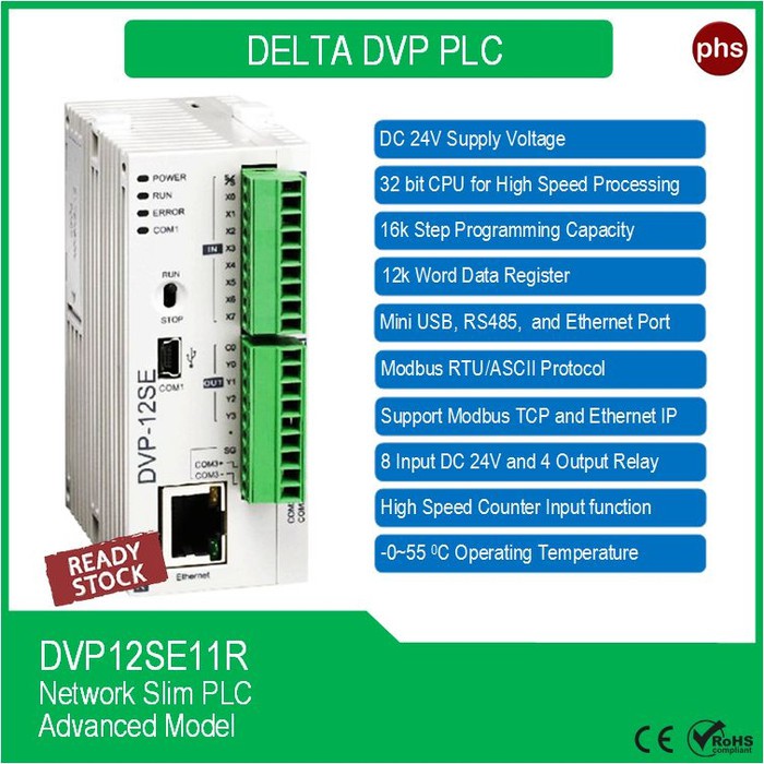Jual DELTA SE Series PLC DVP12SE11R DVP12SE11T suku cadang | Shopee ...