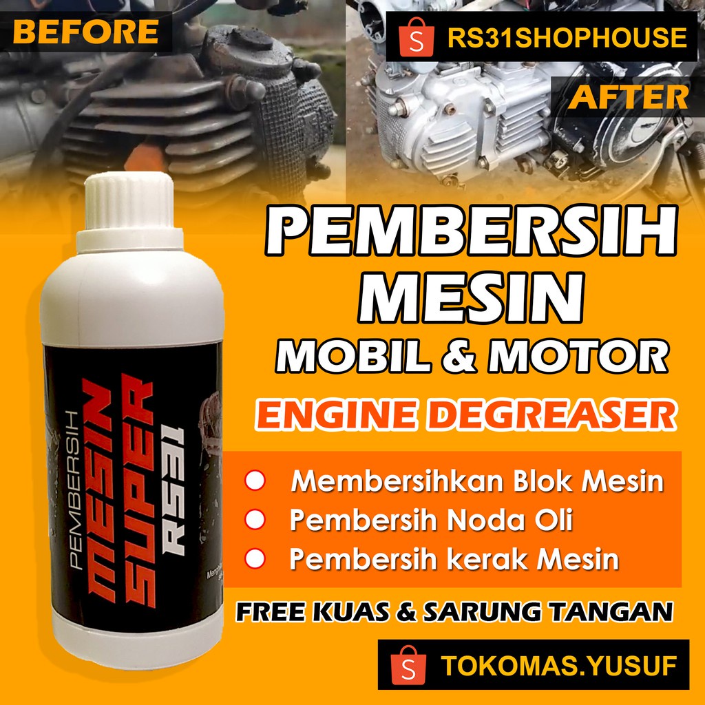 Jual Pembersih Blok Mesin [Cairan Penghilang Kerak/Karat Mesin Motor dan Mobil, Engine] | Shopee ...