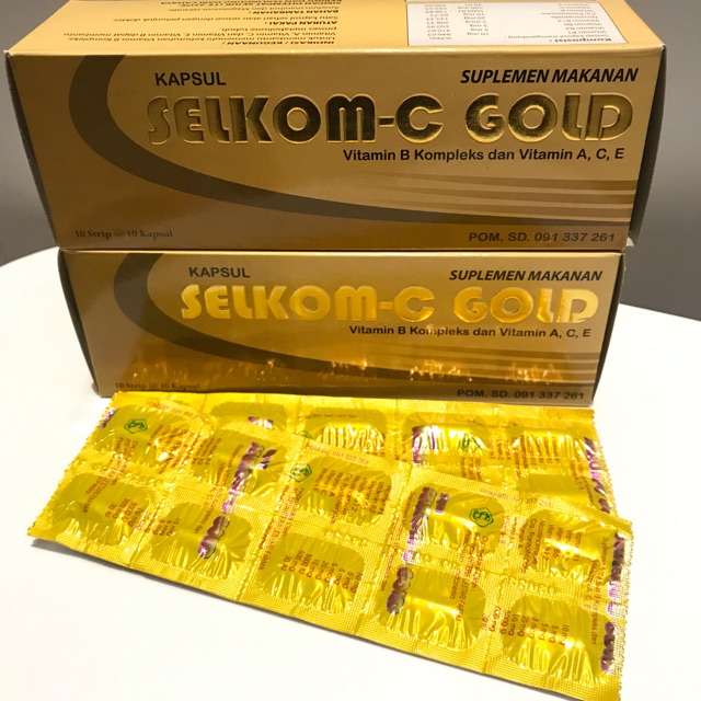 Jual Vitamin Selkom C Gold (B Kompleks & Vitamin A, C, E) per 1 STRIP ...