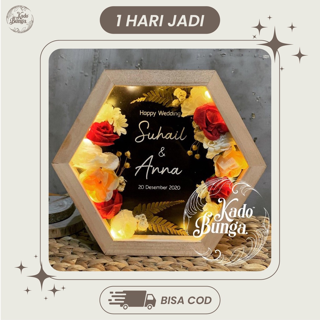 Jual KADO PREMIUM FRAME HEXAGONAL HADIAH KADO UNIK UNTUK BESTIE | KADO COWOK | HADIAH CEWEK ...