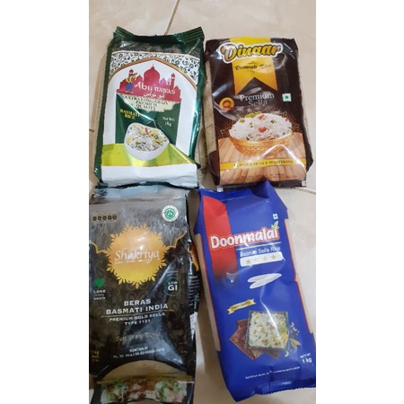 Jual beras basmati 1kg premium kemasan original merk doonmalai / dinar ...