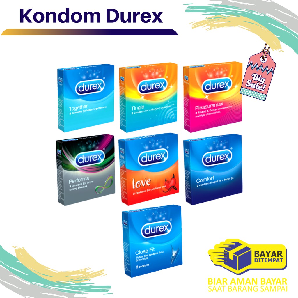 Jual Durex Kondom All Varian - 1 pack isi 3 pcs | Shopee Indonesia