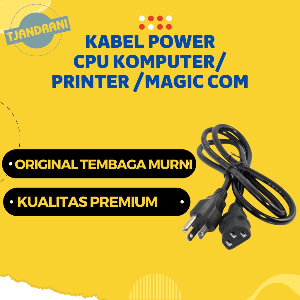 Jual Kabel Power / Kabel Daya (CPU/Komputer/Printer dan Magic Com ...
