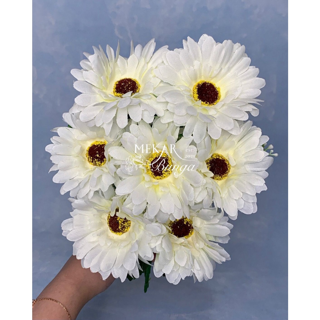 Jual (XK 3) - 11 Warna Bunga Artifisial Chrysan Gerbera x 5 Dekorasi ...