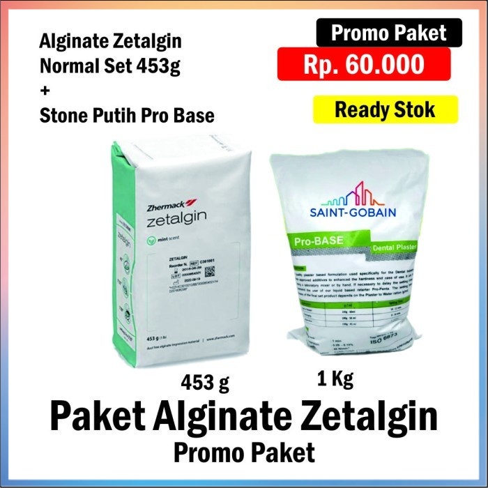 Jual Paket Alginate Zetalgin dan Gips Stone Putih Pro Base | Shopee ...
