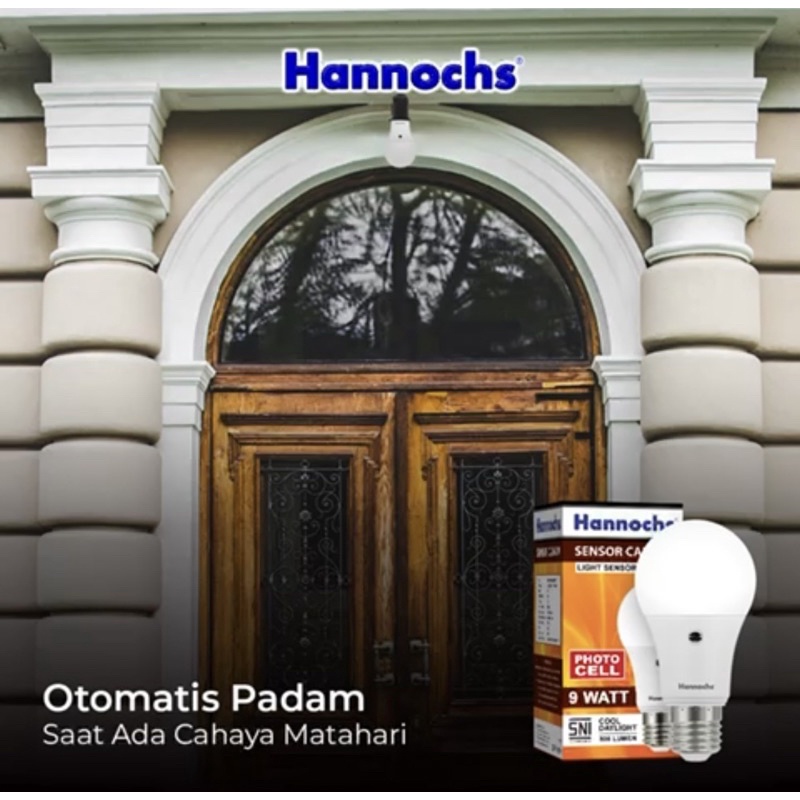 Jual Lampu LED otomatis, photocell, siang mati malam nyala 11W hannoch ...
