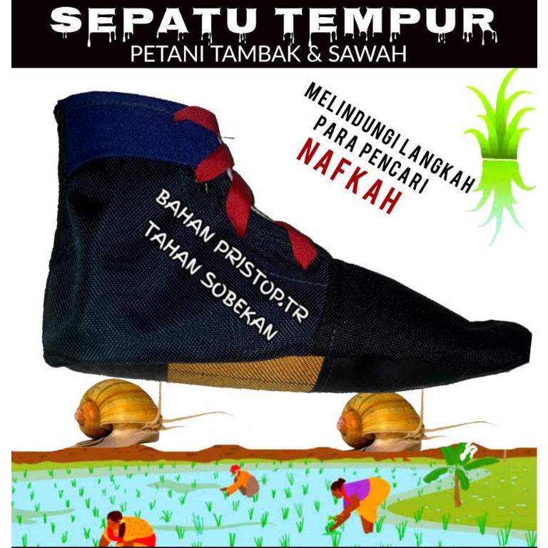 Jual sepatu sawah anti keong sepatu nelayan sepatu kebun sepatu boot ...