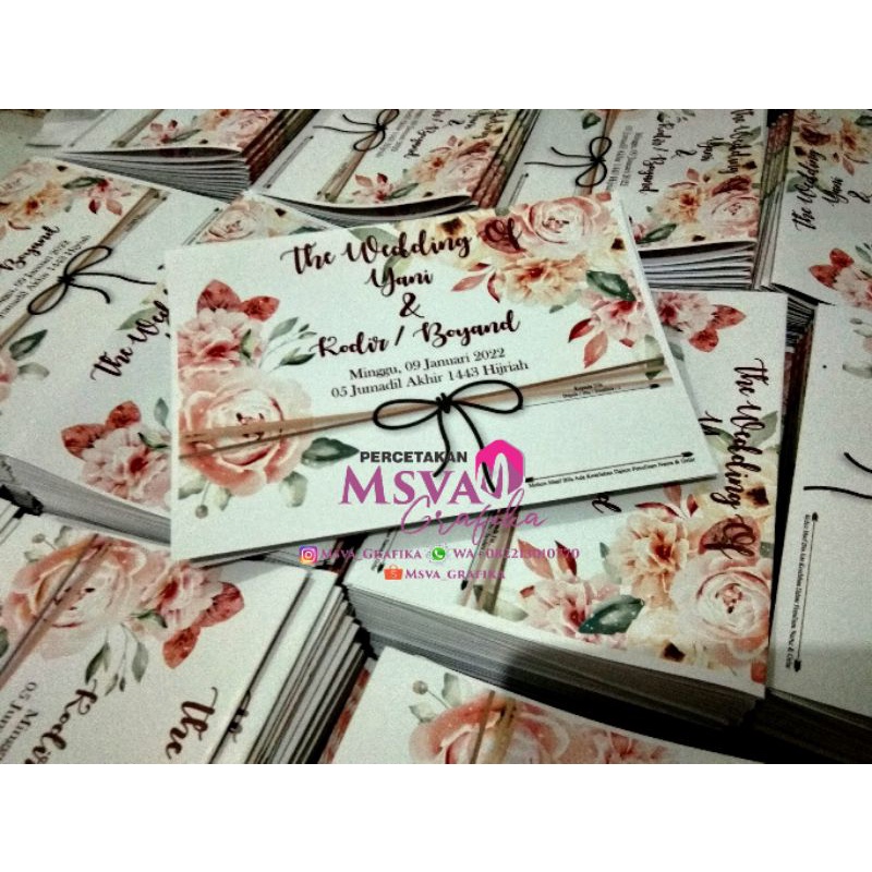 Jual Undangan Pernikahan/ Surat Undangan Pernikahan Rustic/ Wedding ...