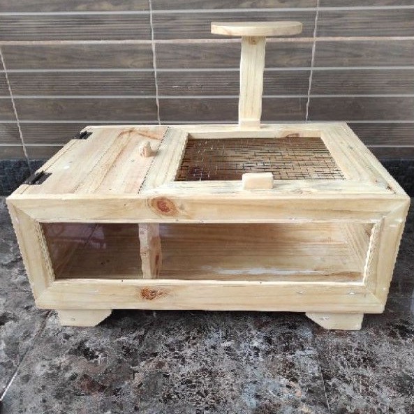 Jual Torto Table Mini 60X40X20 Kandang Reptil Kura Sulcata Jati Belanda ...