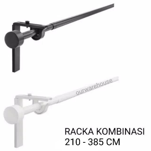 Jual RACKA Kombinasi Batang Tirai / Rel Gorden 210-385cm | Shopee Indonesia