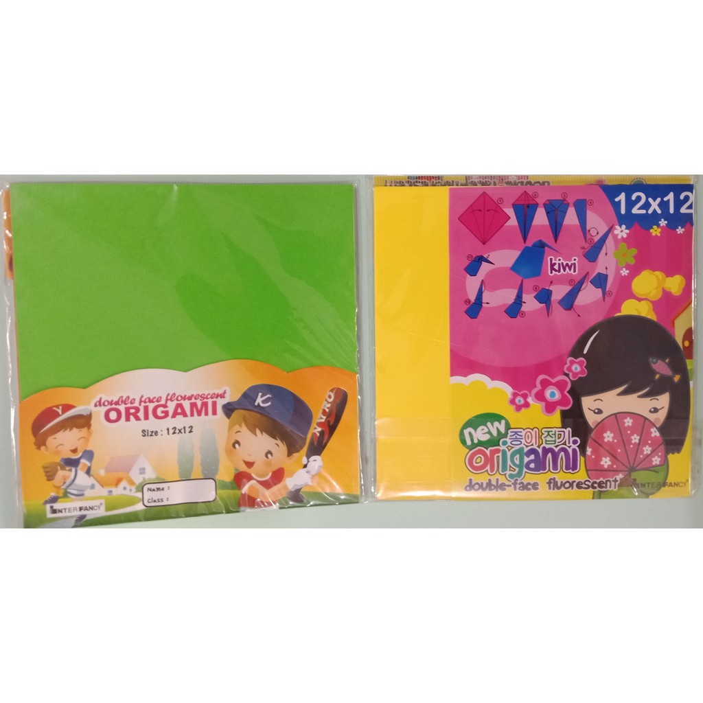 Jual Kertas Lipat Origami 2 Sisi Double Face 12 x 12 25 Lembar | Shopee ...