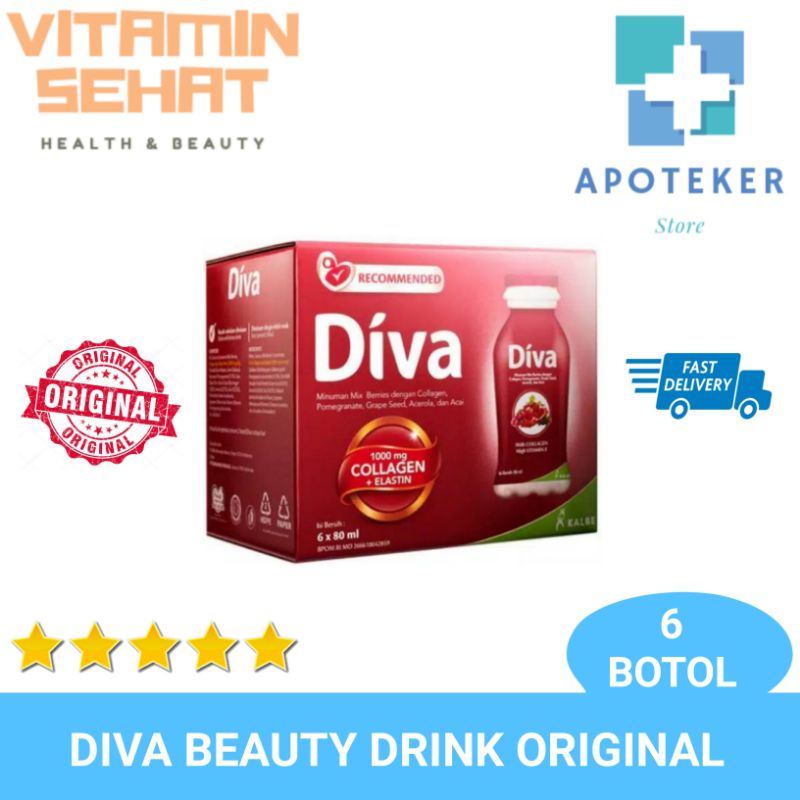 Jual Diva Collagen Drink 6 Botol | Shopee Indonesia