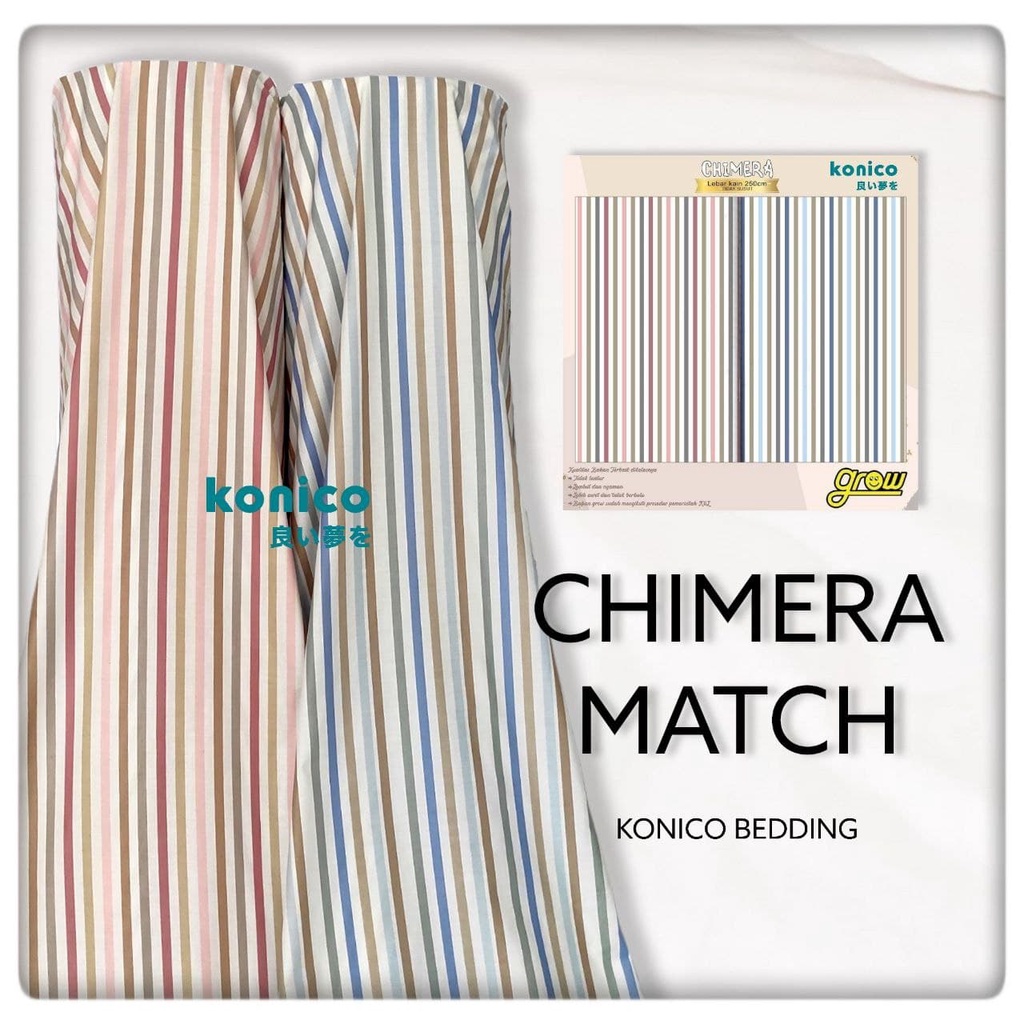 Jual KONICO kain Katun sprei Meteran Motif MINIMALIS SALUR CHIMERA Tabur Star Esra GROW Catra ...