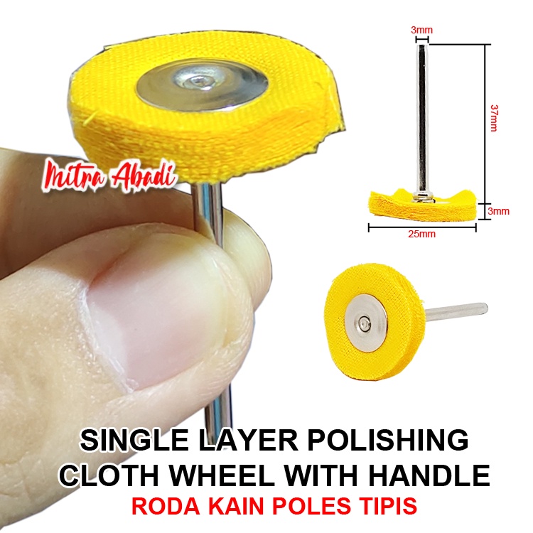 Jual Single Layer Polishing Cloth Wheel with Handle / Roda Kain Poles ...