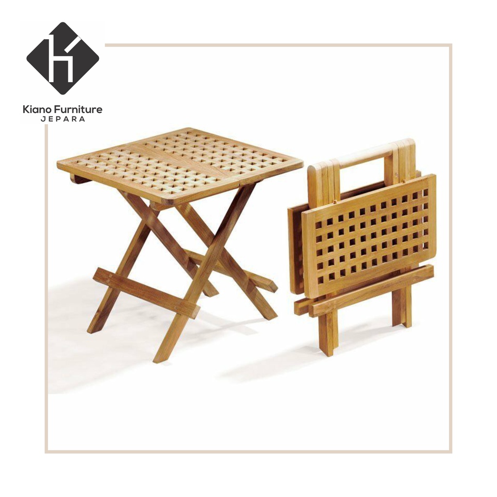 Jual MEJA PORTABLE KAYU KOTAK / MEJA PIKNIK KAYU / MEJA LIPAT INDOOR ...