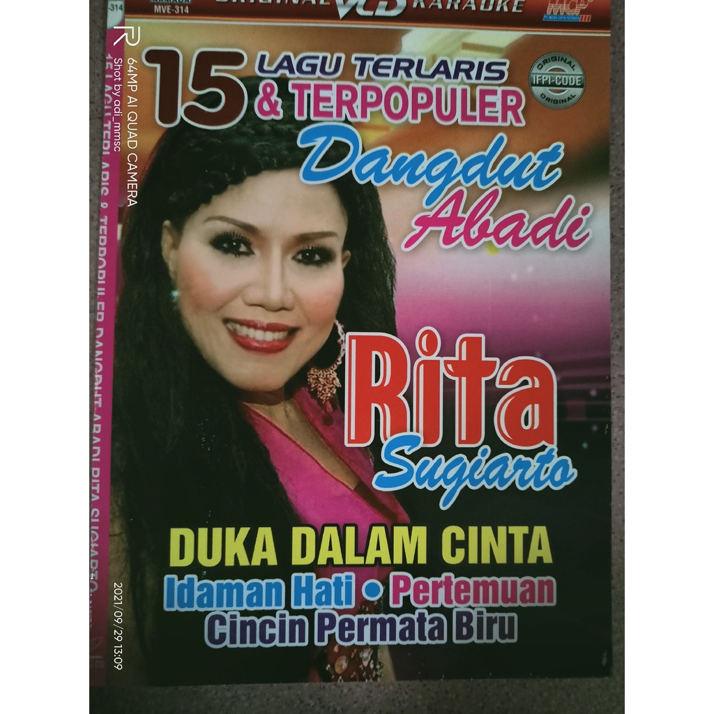 Jual VCD ORIGINAL 15 seleksi terbaik & terpopuler RITA SUGIARTO "DUKA DALAM CINTA" Prod.armada ...