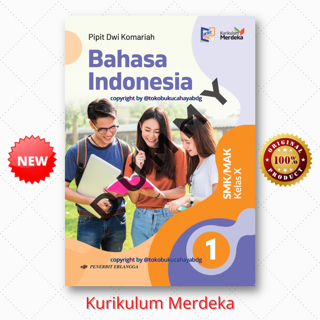 Jual Buku Bahasa Indonesia SMK Kelas 10 K. MERDEKA ERLANGGA ORIGINAL BARU | Shopee Indonesia