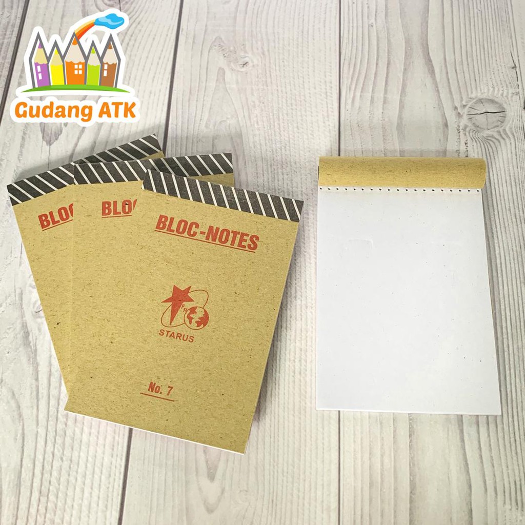 Jual Block notes / notes no.7 kecil POLOS per lusin (12PCS) | Shopee ...