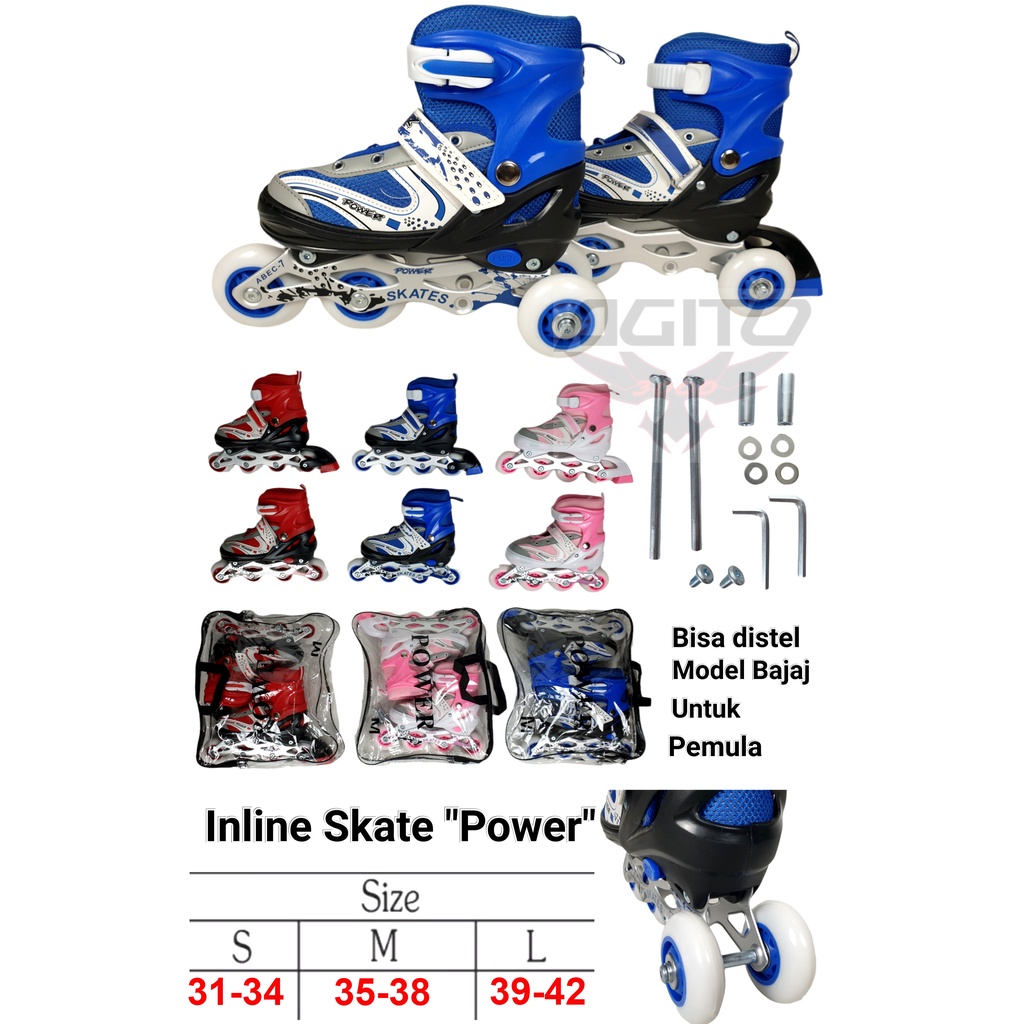 Jual Inline Skate atau Sepatu Roda Power | Shopee Indonesia