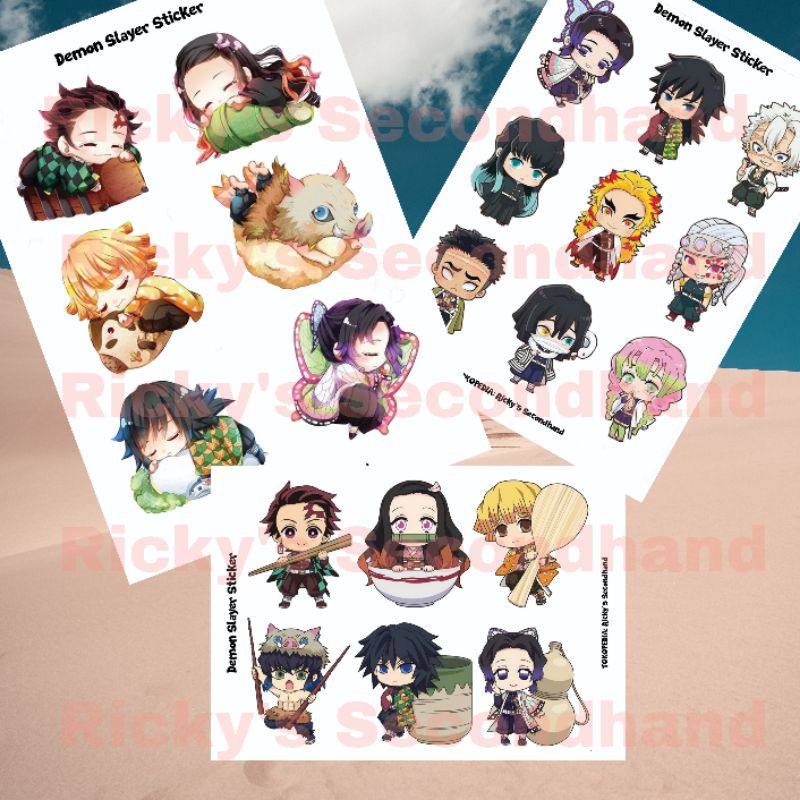 Jual Stiker Demon Slayer Sticker REJECT (hasil tesprint) Kimetsu No ...