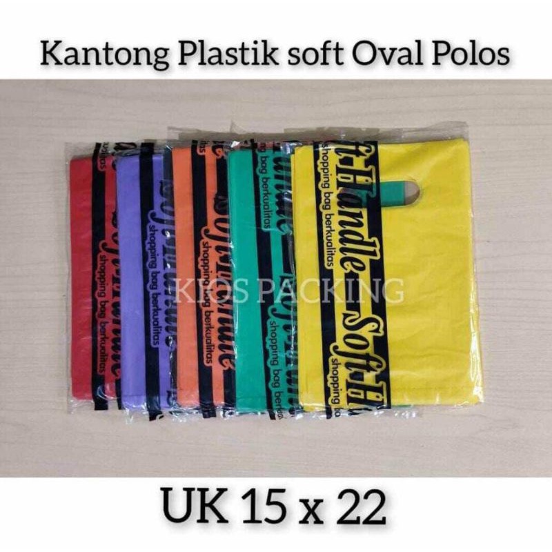 Jual Kantong Plastik 15x22 Soft Handle Oval Polos 15 x 22 cm 100lembar ...