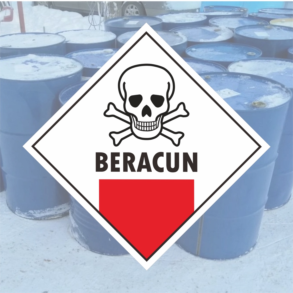 Jual Sticker Label Tanda Limbah B3 Stiker Hazmat, Beracun, cairan mudah ...