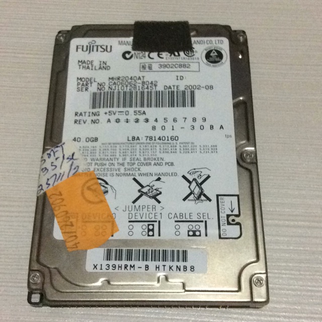 Jual HDD IDE 2.5” Fujitsu 40GB (Harddisk Laptop/Notebook) | Shopee ...