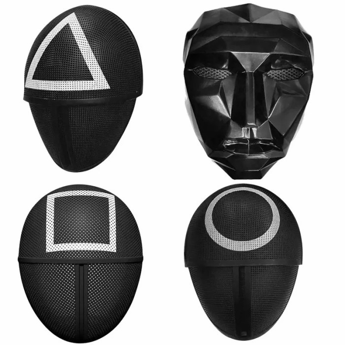 Jual KOSTUMPRIA- TOPENG SQUID GAME MASK STAFF GUARD COSPLAY KOSTUM ...