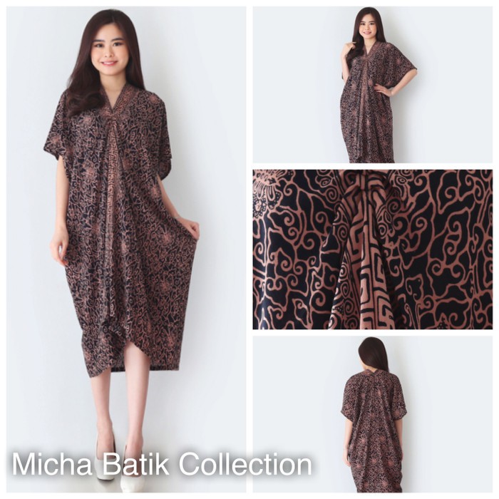 Jual Kaftan Batik Paris Cap(warna sogan) | Shopee Indonesia