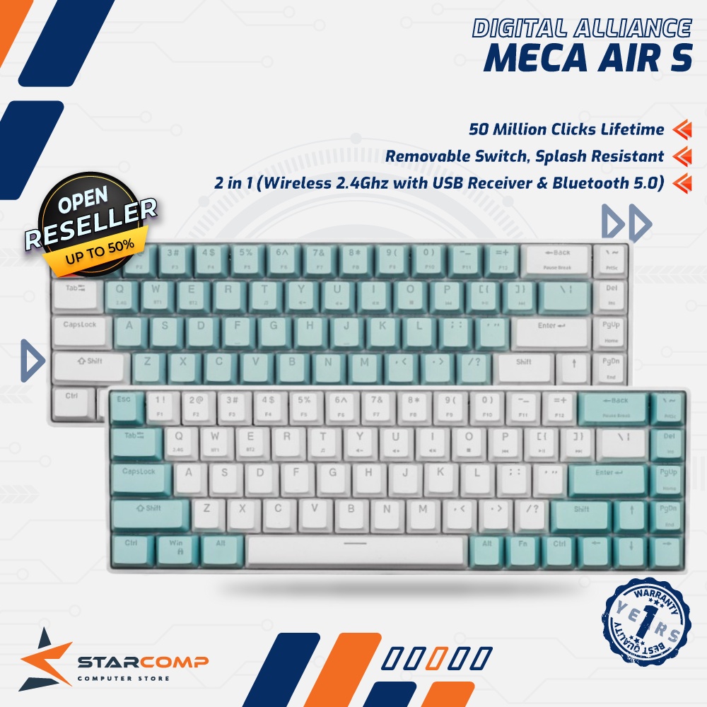 Jual Digital Alliance Keyboard Gaming DA Meca Air S Wireless | Shopee ...
