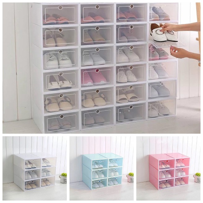 Jual Kotak Sepatu Lipat / Box Sepatu Lipat / Kotak Sepatu Transparan ...