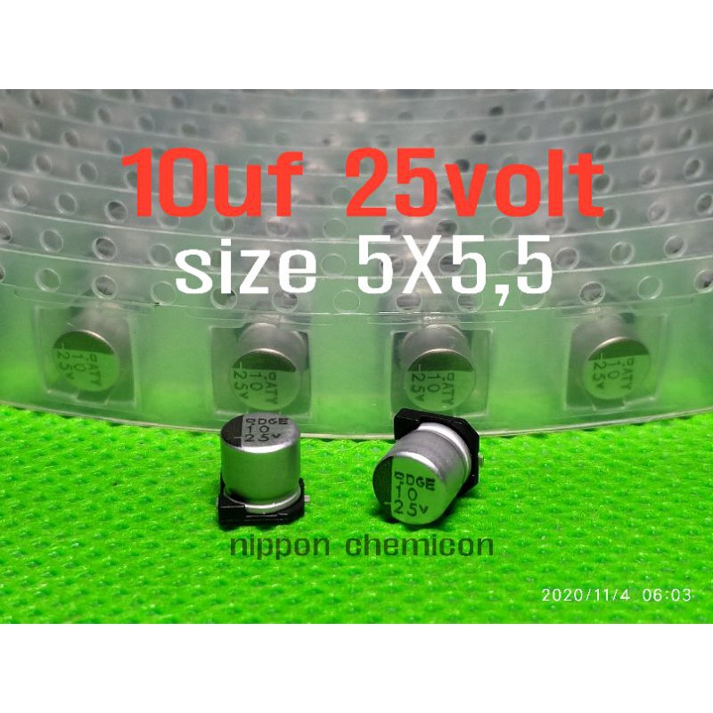 Jual Solid kapasitor capasitor elko elco SMD 10uf 25v 10uf size 5x5.5 ...