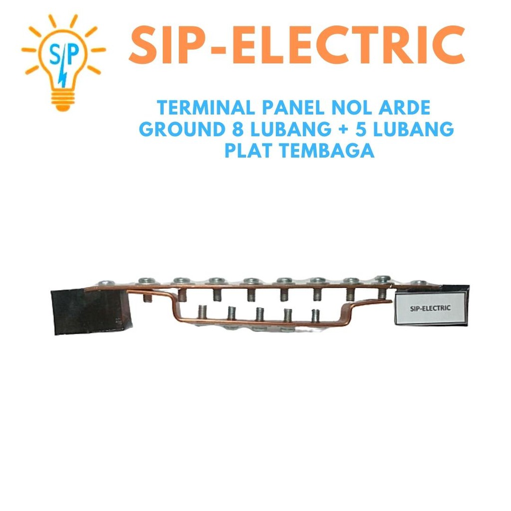 Jual Terminal Panel Nol Arde Ground 8 Lubang + 5 Lubang Plat Tembaga ...