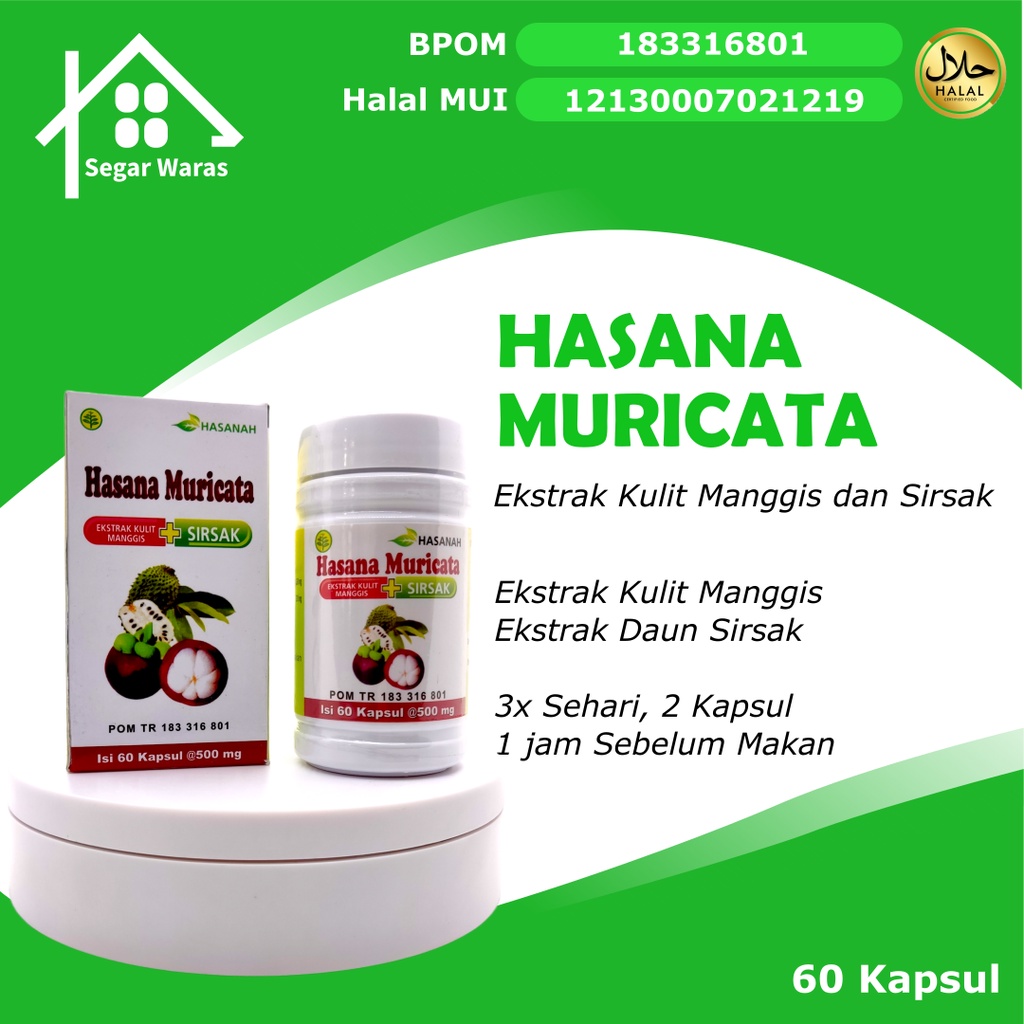 Jual HASANAH Hasana Muricata 60 Kapsul - Kapsul Kulit Manggis dan Daun ...