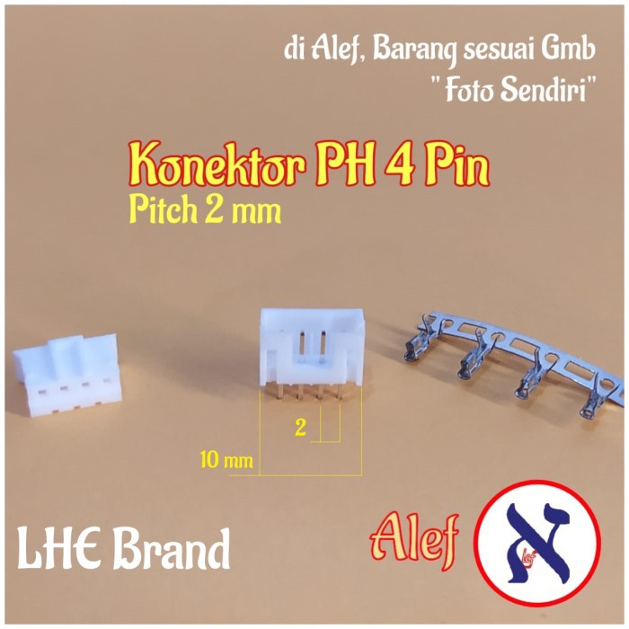 Jual 10pasang Konektor PH 4 Pin A2001 LHE pitch 2 mm White Housing Socket jst | Shopee Indonesia