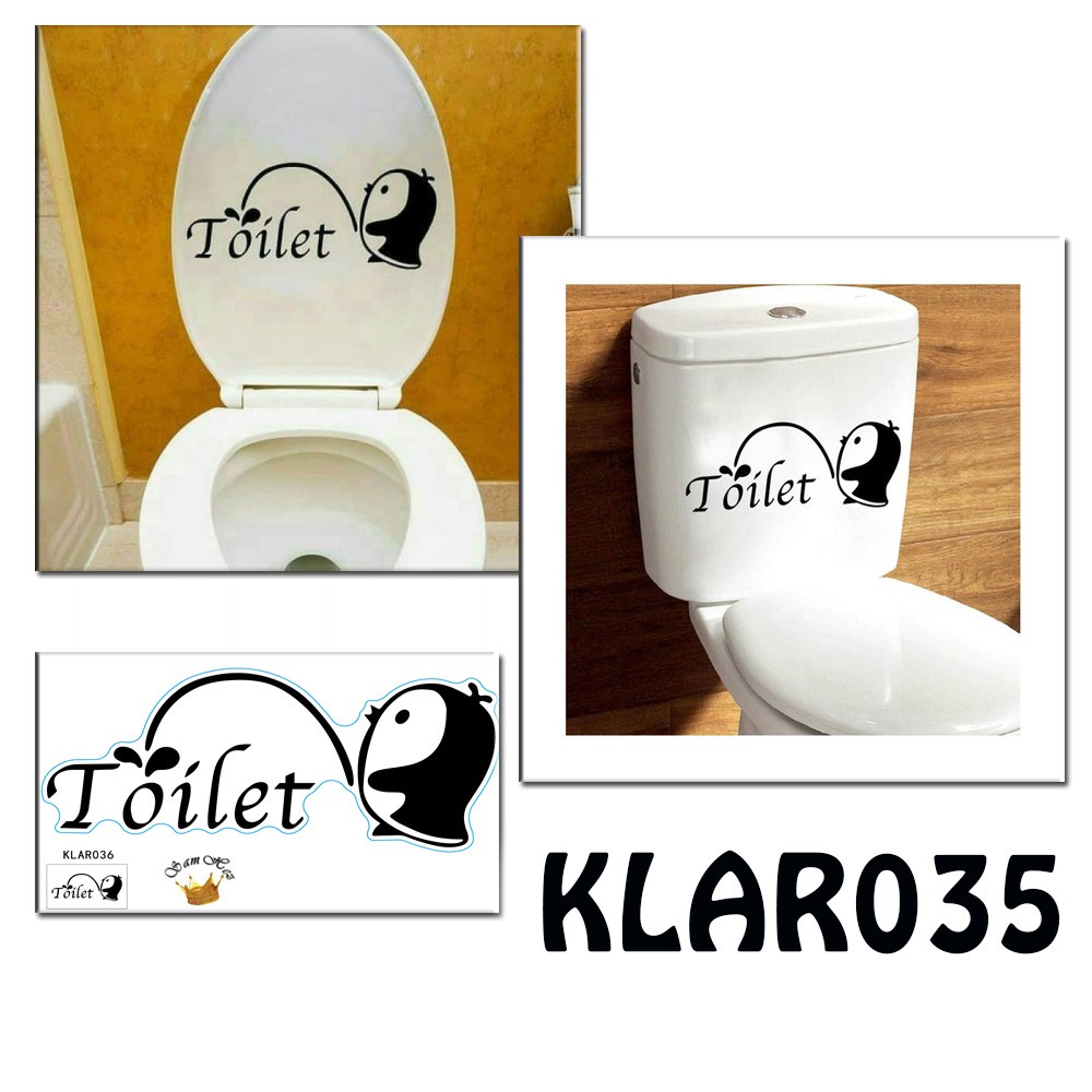 Jual WPSBGS KLAR035 STICKER CLOSET STIKER TOILET LUCU CUTE SMILE 20X15 ...