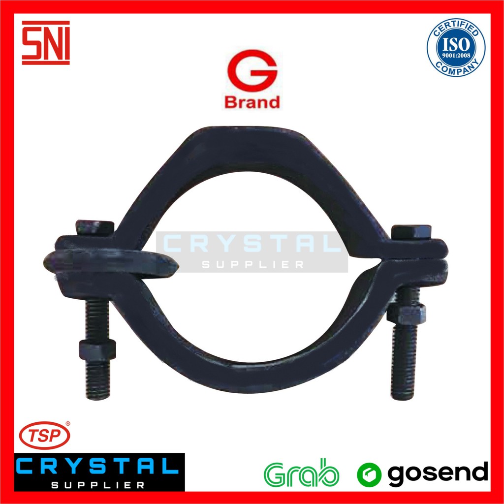 Jual KLEM SADLE BESI HITAM 4 x 1/2" G BRAND / BLACK CLAMP SADDLE SADLE ...